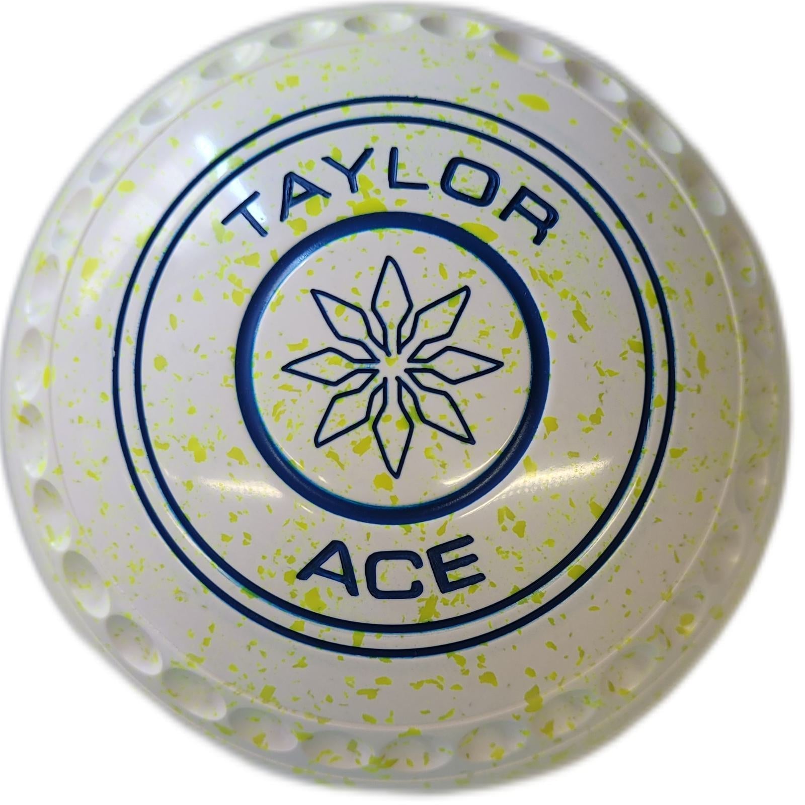 Taylor Ace Size 00H White/Lime progrip | Bowls World – Bowlsworld